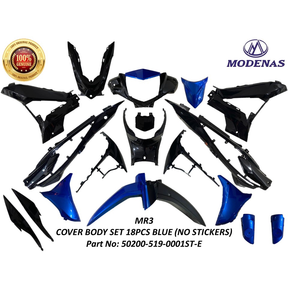 MR3 Cover Body Set 18Pcs (No Stickers) Modenas | Shopee Malaysia