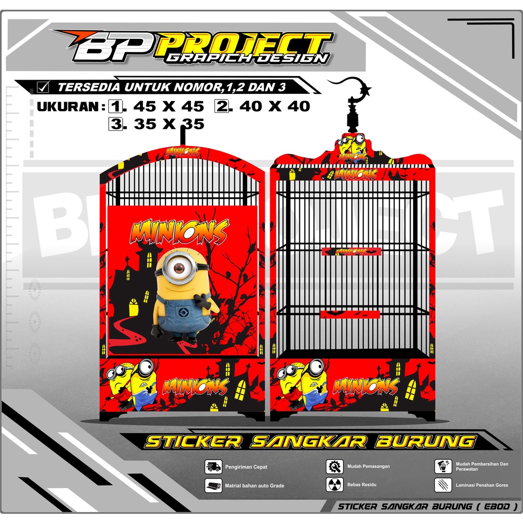 Bird CAGE- BOX CAGE Decal Sticker - EBOD JAYA Cage ORIQ JAYA Cage Kicau ...