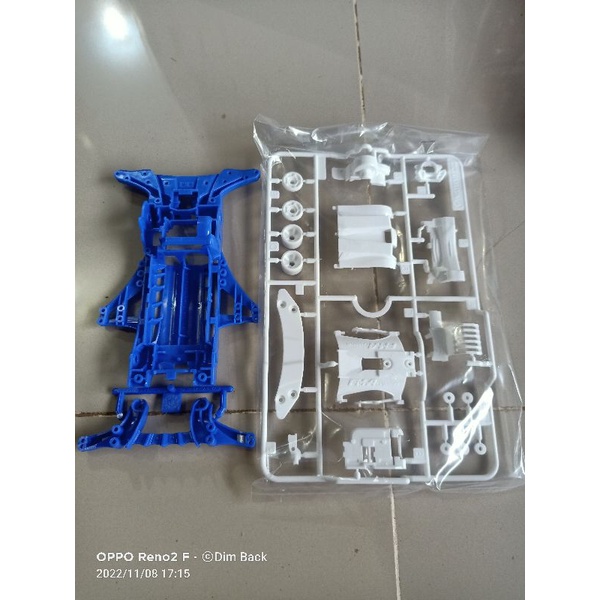 Tamiya chassis FMA/ FM-A BLUE + WHITE GEARBOX + AKAR BLUE ( lost kit ...