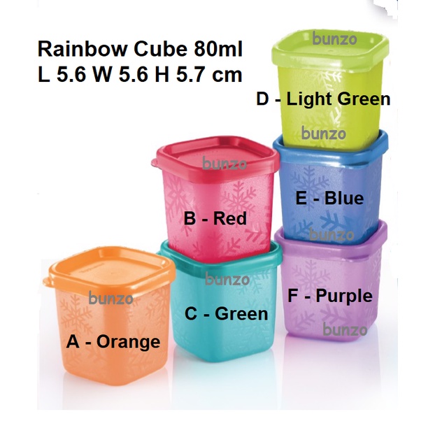 Tupperware Rainbow Cube 80ml - 1pc | Shopee Malaysia