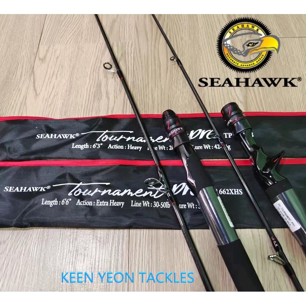 SEAHAWK TOURNAMENT PRO FISHING ROD (SPINNING / BAITCASTING / BC ...