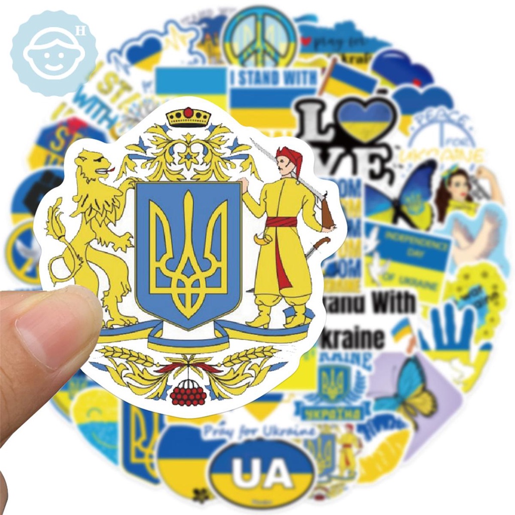 50pcs Stop War Ukraine Decals Waterproof Stop War in Ukraine Stickers ...