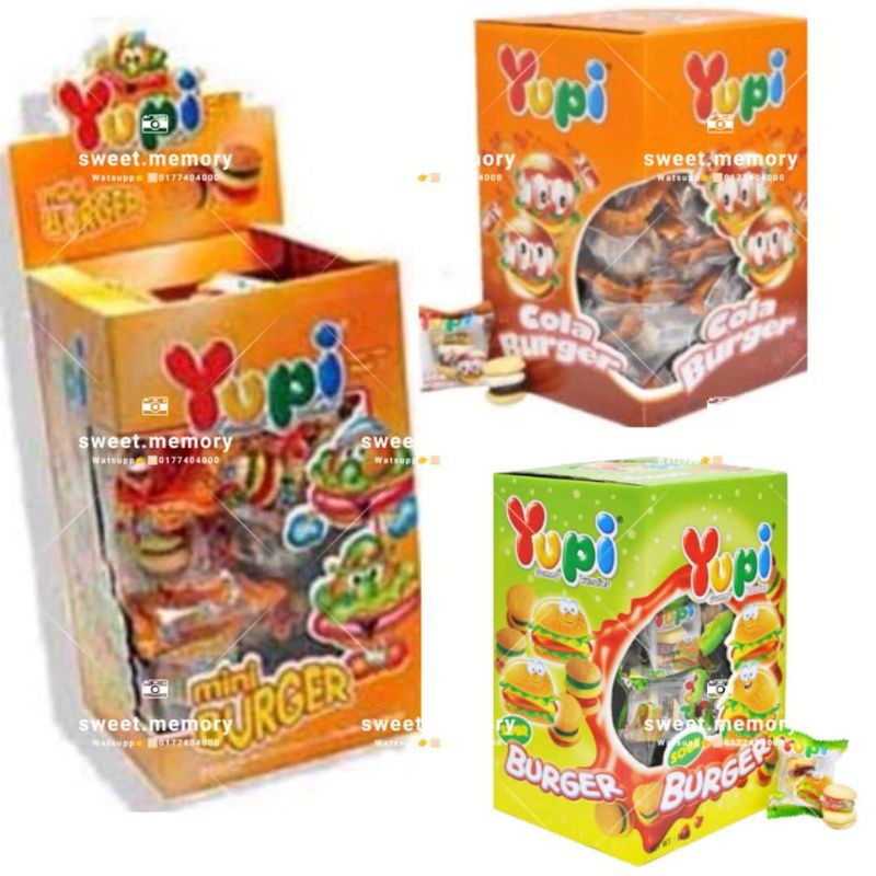 Yupi Gummy Burger Chewy Candy ( 72s x8g) | Shopee Malaysia