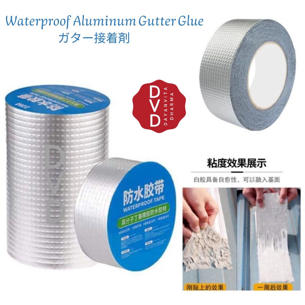 3 METER ALUMINUM GUTTER TAPE - WATERPROOF TAPE GUTTER TAPE | Shopee ...