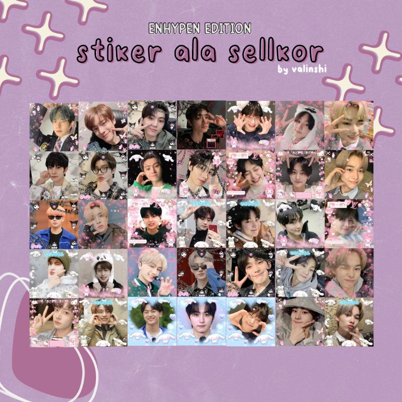 Sellkor enhypen edition fanmade Sticker 4x4cm | Shopee Malaysia