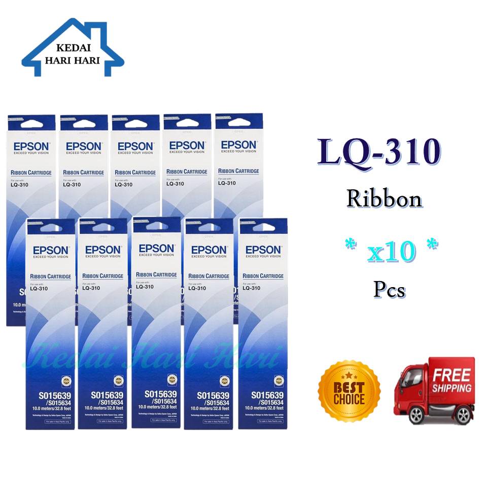 * 10 UNITS * Epson LQ-310 Ribbon Cartridge S015639 S015634 / LQ310 Ink ...
