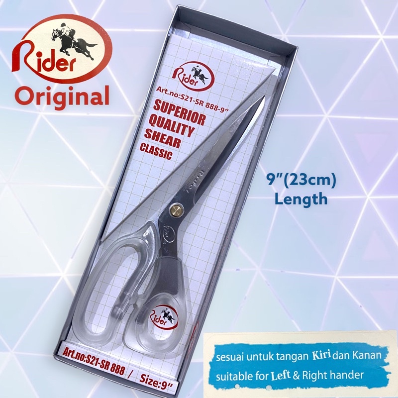 Gunting rider 9”/ rider scissors 9”/ gunting untuk pengguna tangan ...