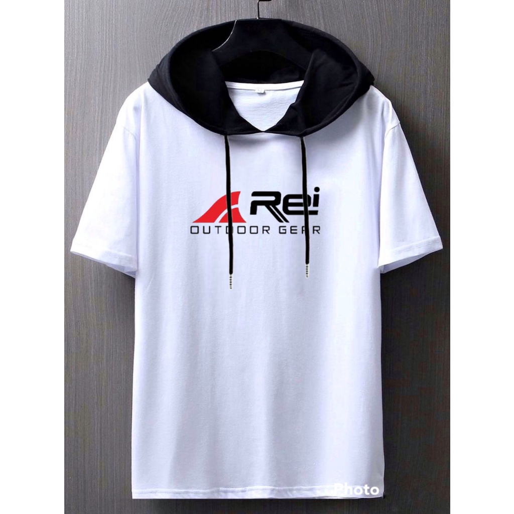 PUTIH PRIA HITAM Men's KOMINASI HOODIE T-Shirt Short Sleeve/Men's ...