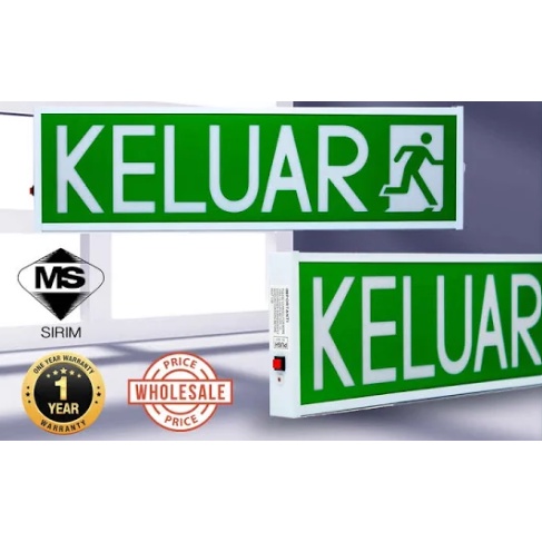 Keluar Sign / Exit Sign Sirim & Bomba Approved | Shopee Malaysia