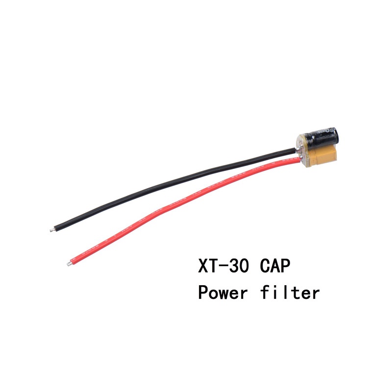 XT30 Plug Power Cord with Filter Capacitor 220UF 25V 2-6S Flight ...