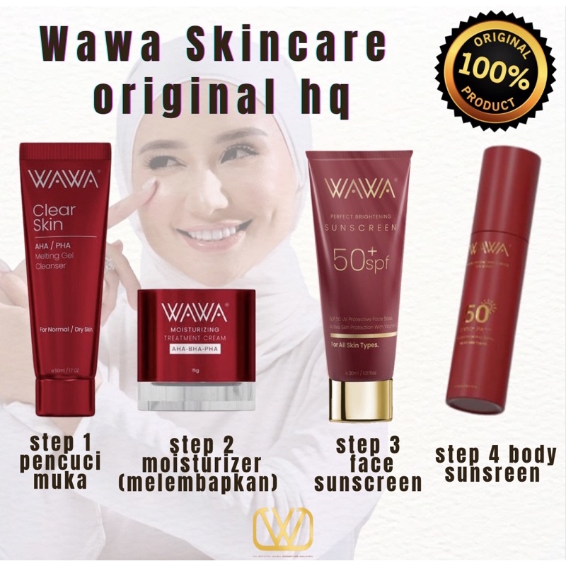 WAWA SET SKINCARE SKINCARE WAWA WAWA SUNSCREEN WAWA MOISTURIZER WAWA CLEARSKIN PENCUCI MUKA WAWA ...