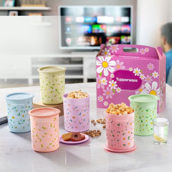 Tupperware One Touch Spring Collection/ Polka Dot/ Camelia Topper ...