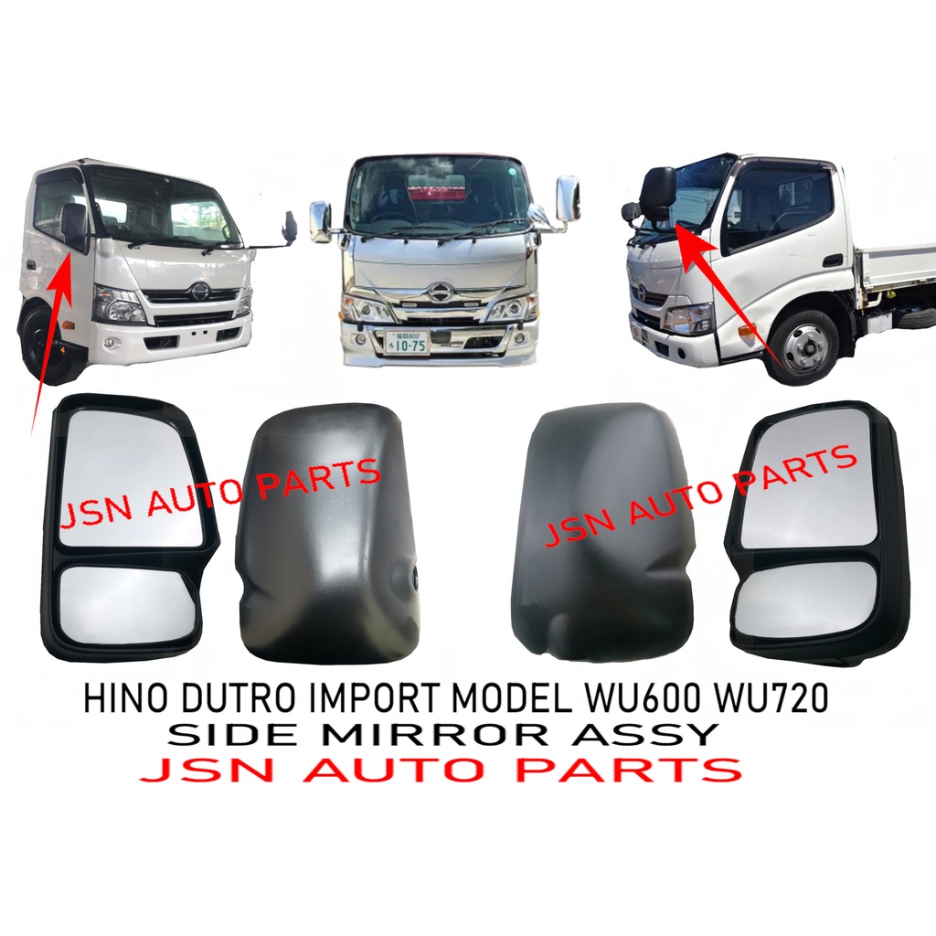 SIDE MIRROR HINO DUTRO IMPORT MODEL WU600 WU720 JAPAN SPEC LORRY TRUCK ...