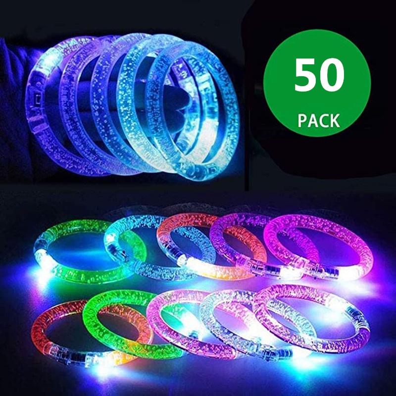 LED Glow Bracelet Light Up Bracelets Glow in The Dark Party Supplies ...