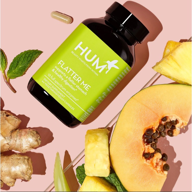 HUM NUTRITION FLATTER ME Healthy Digestion Supplement (60 VEGAN ...