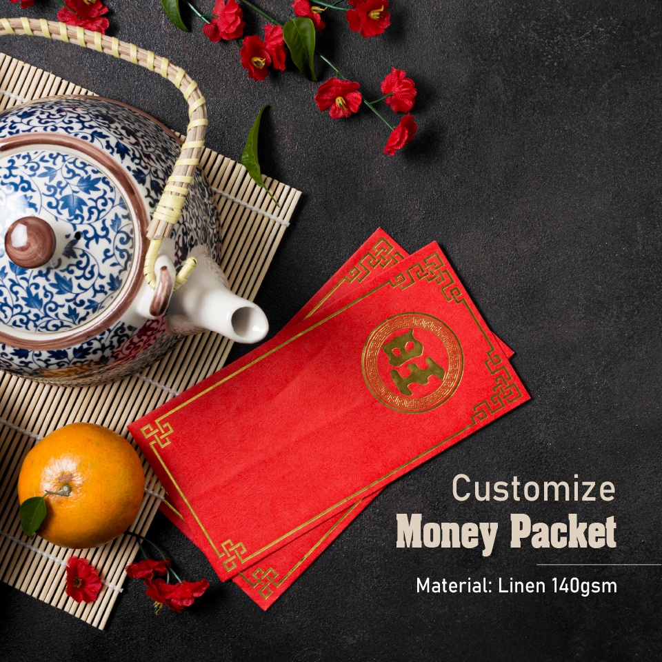 Custom Money Packet / Angpow (Linen 140gsm) | Shopee Malaysia