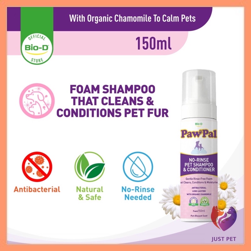 Bio-D PawPal Pet No-Rinse Shampoo And Conditioner - Pure Blossom Scent ...