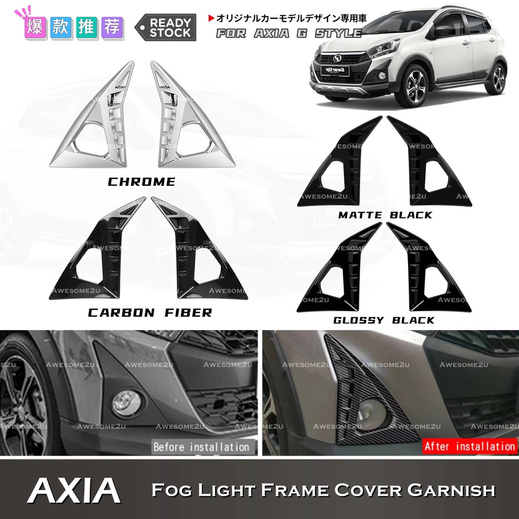 Awesome2u Perodua Axia Gxtra Style 2021-2022 Car Front Fog Light Frame ...