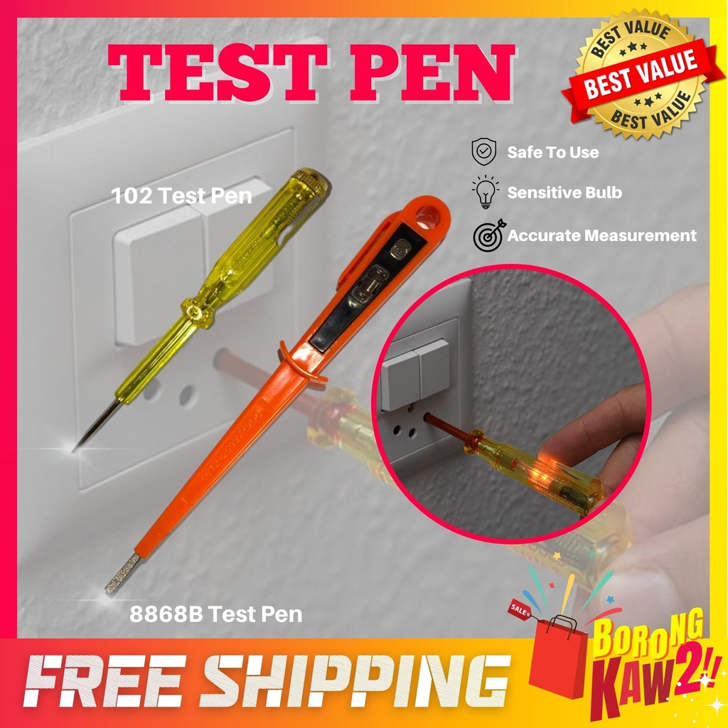 Test Pen Spark Detecting Screw Driver Pen Ujian Elektrik Electrical ...