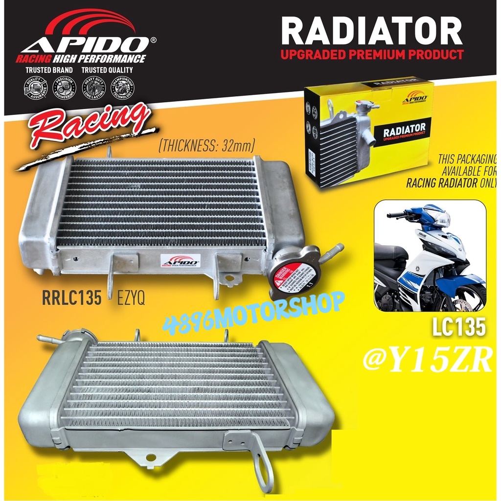 APIDO RACING RADIATOR LC135 Y15ZR LC 135 V1-V8 Y15 RS150 RS150R RS 150 ...