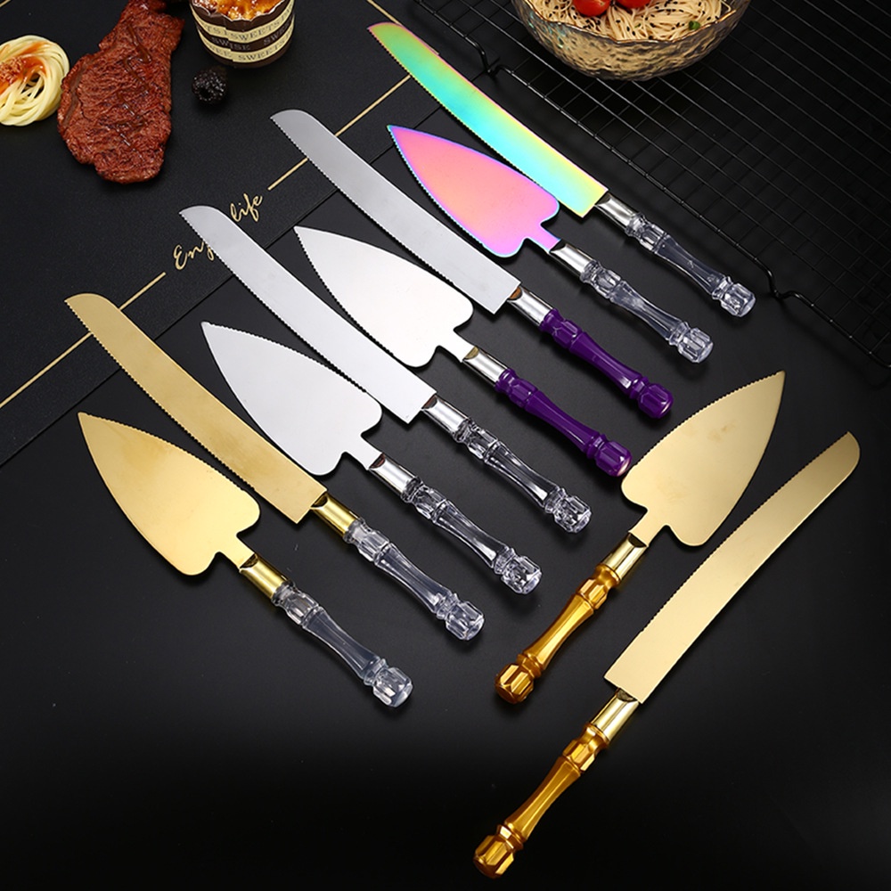 Ready Stock Wedding Cake Knife Set Cutter Server Set Crystal Pisau Kek Kahwin Shovel Cutter