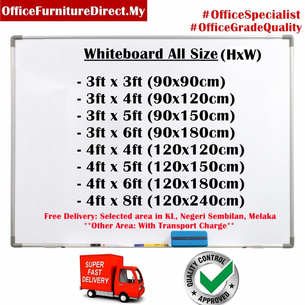 White board [Non-Magnetic] Size 3x4 4x4 4x5 4x6 4x8 WhiteBoard | Shopee ...
