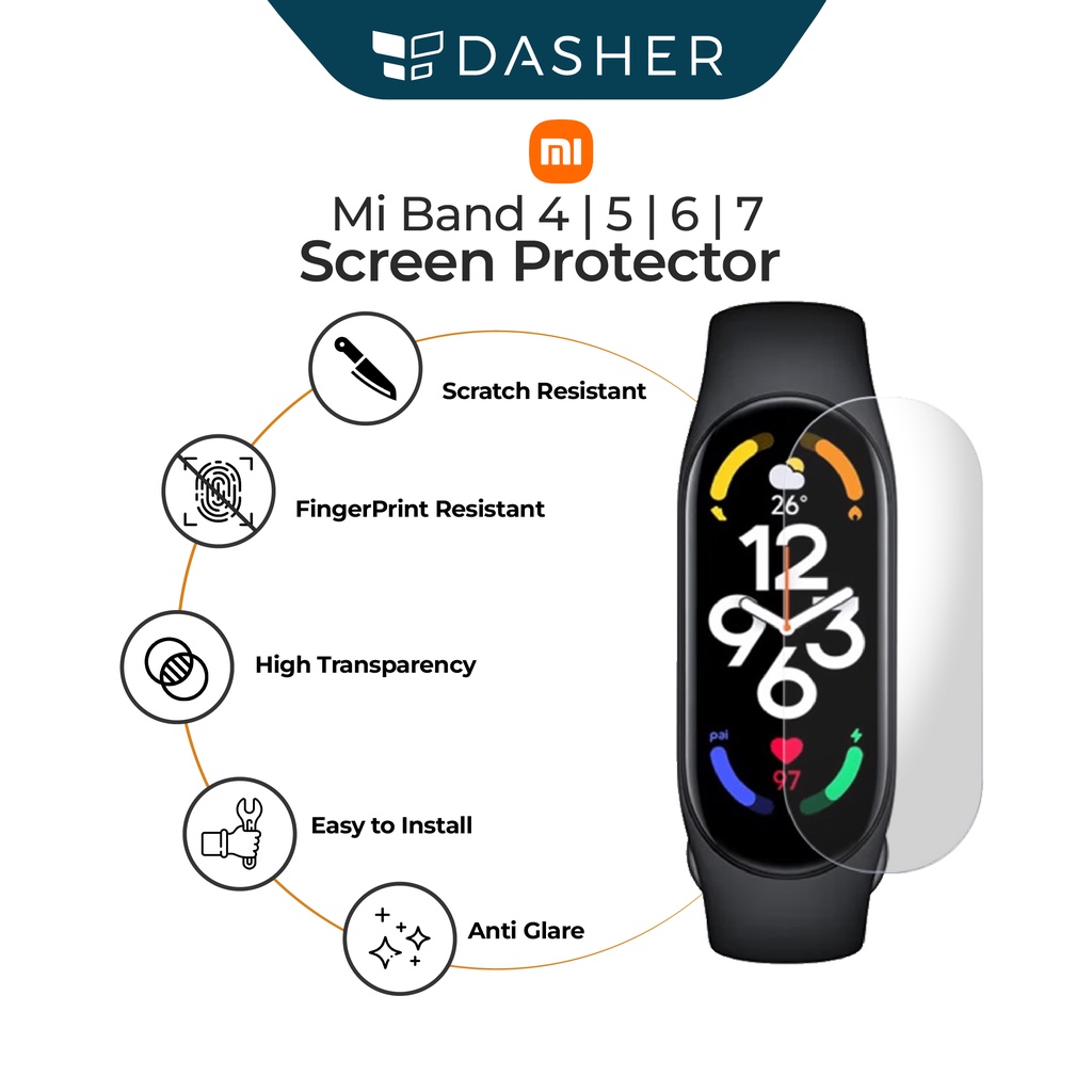 Xiaomi Mi Band Screen Protector 8/7/6/5/4 Easy Installation Scratch ...
