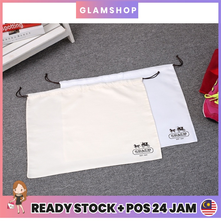 𝐂𝐎𝐀𝐂𝐇 Breathable Drawstring Organiser Bag Dust Bag Rope Bag Recycle Bag ...