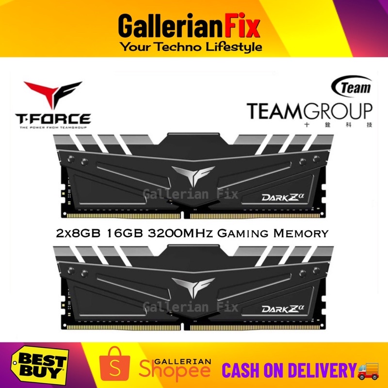 Teamgroup T-FORCE DARK Za 16GB 2x8GB 3200MHz gaming ram ddr4 Team group ...