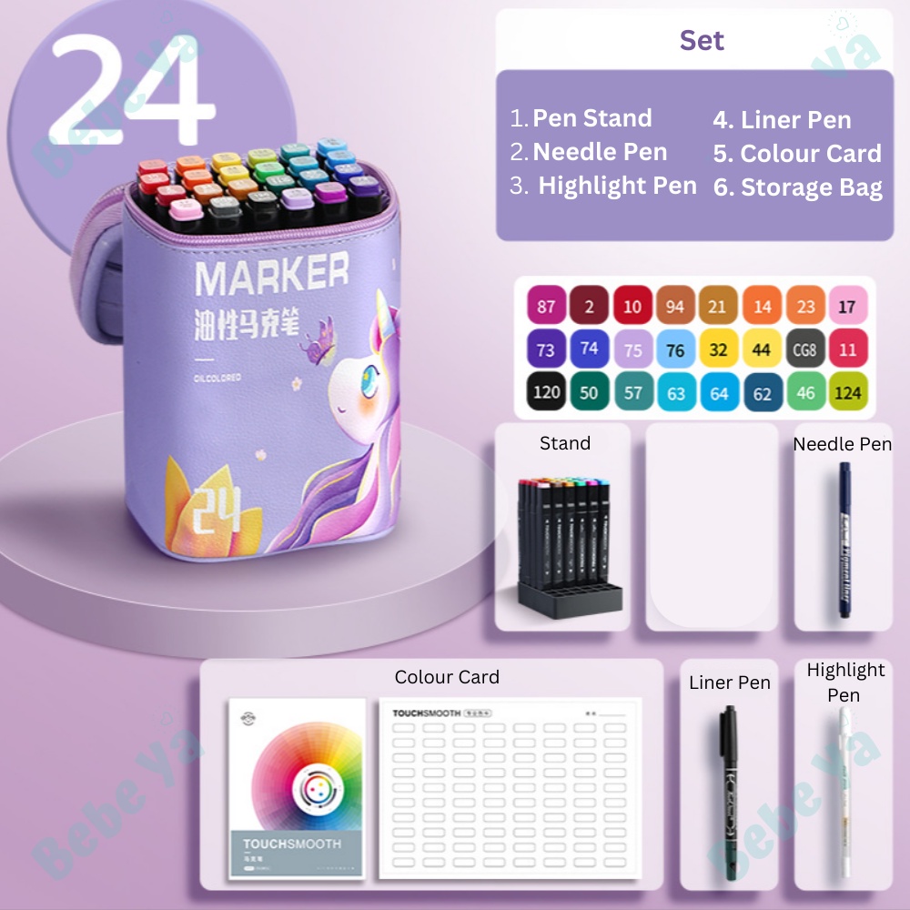 Dual Head Paint Marker Pen Set - Sketch Drawing Colour Marker Art ...