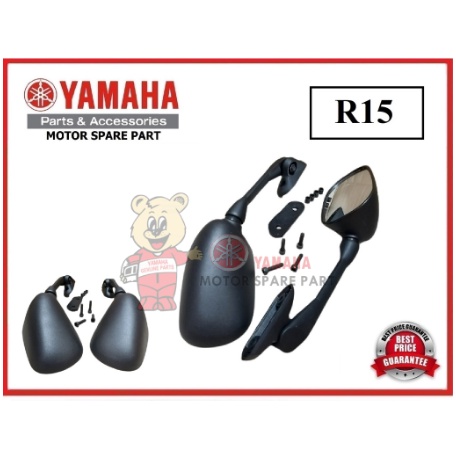 YAMAHA R15 SIDE MIRROR SET // STANDARD STD CERMIN SISI BACK MIRROR YZF ...