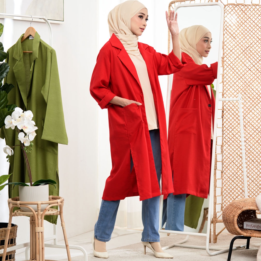 TRENCH COAT NAURAA ( CALLAACLOSET ) | Shopee Malaysia