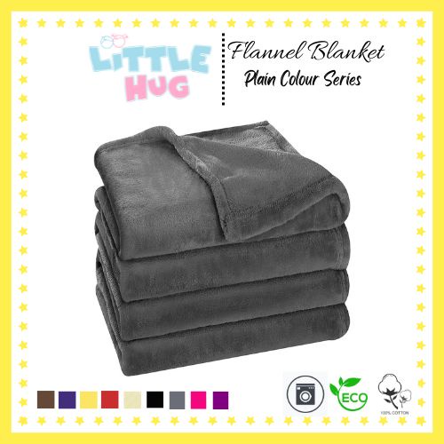 Flannel Blanket Selimut Single Tidor Selimut Sofa Plain Colour Soft ...