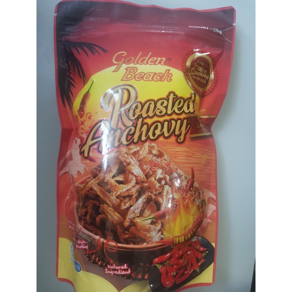 PREMIUM QUALITY SABAH PRODUCT Golden Beach Roasted Anchovy Original and ...