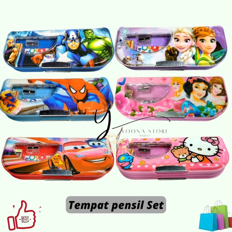 Magnetic Pencil Box + Contents / Magnetic Pencil Case | Shopee Malaysia