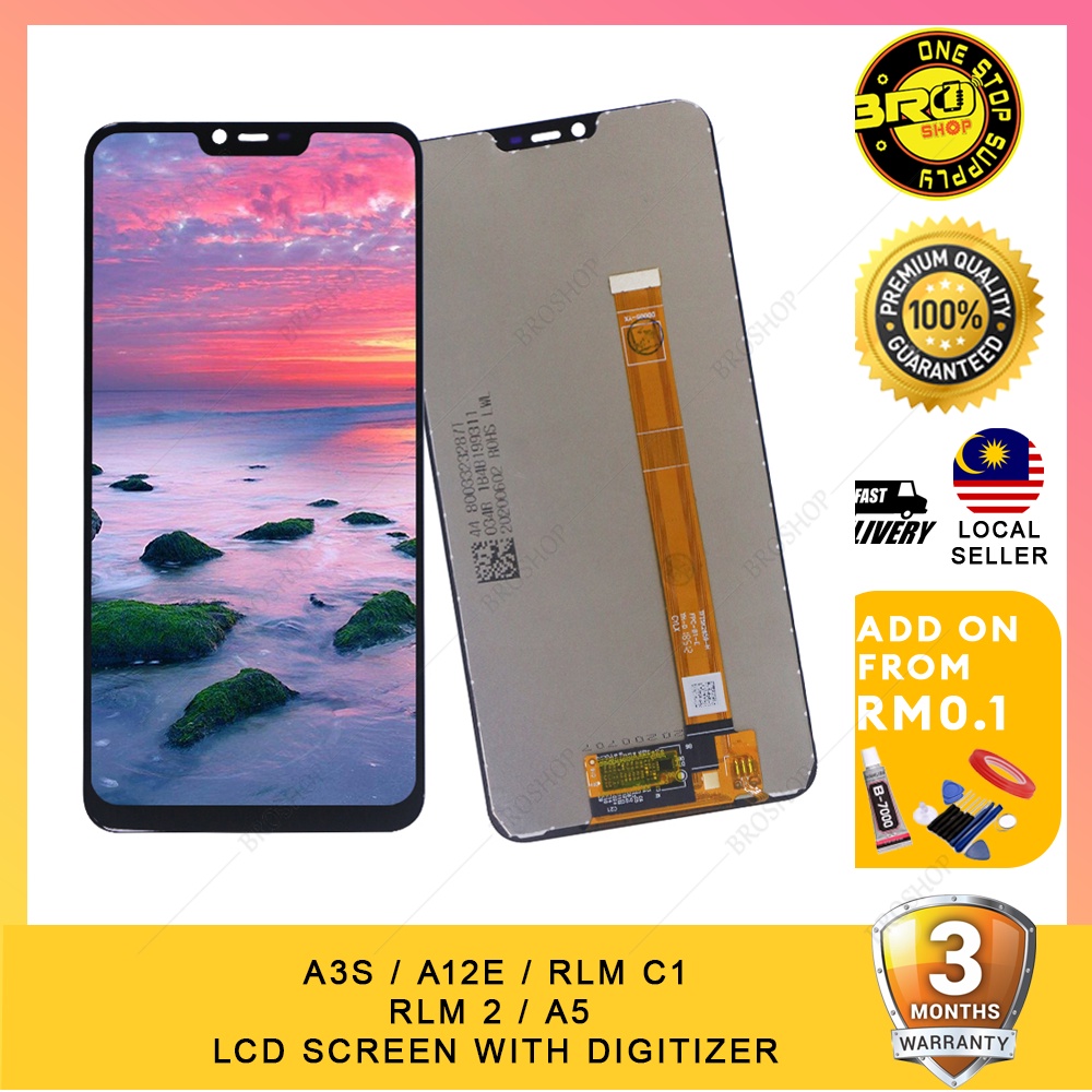 BROSHOP BS Compatible Lcd For Op A3S / Realm C1 / Realm 2 / A12E Touch ...