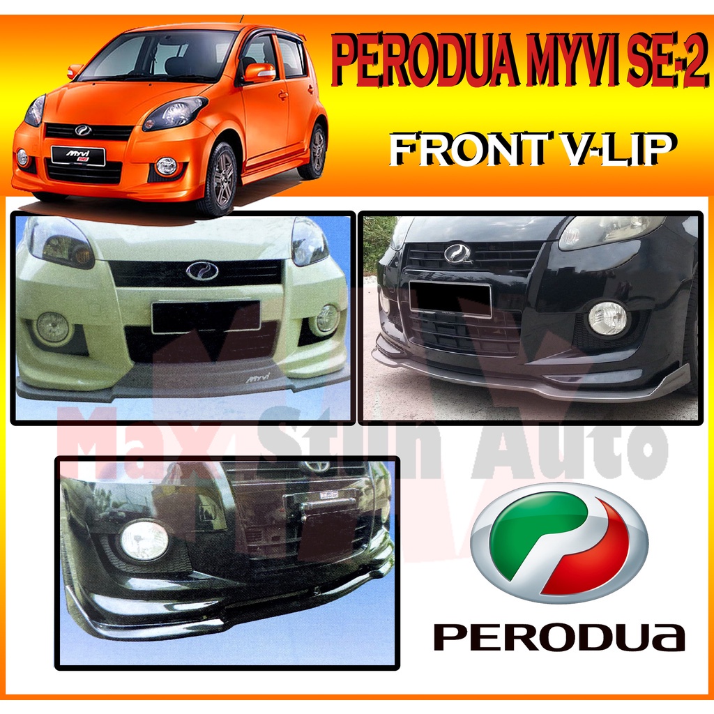 PERODUA MYVI SE2 2009 FRONT V-LIP (SE 2,SE-2) MATERIAL PU FRONT LIP FOR ...