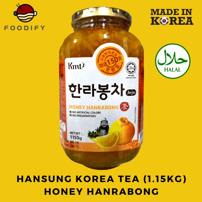 [Halal] KOREA KMT Hansung Teh Buah Honey Citron Lemon Ginger Jujube Pomegranate Aloe Hanrabong ...