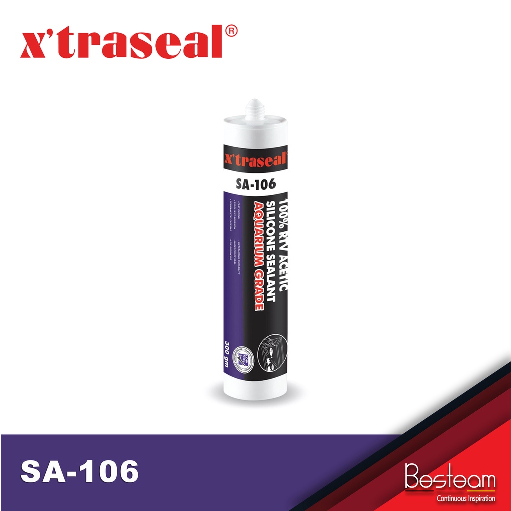 X'traseal SA-106 Aquarium Grade 100% RTV Acetic Silicone Sealant 300g | Shopee Malaysia