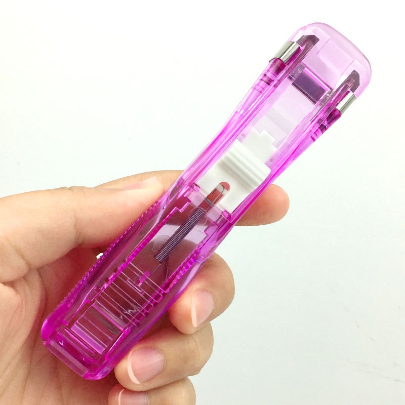 (9 Colour ) Reusable Paper Clipper Metal Push Clip Stapler Binding ...