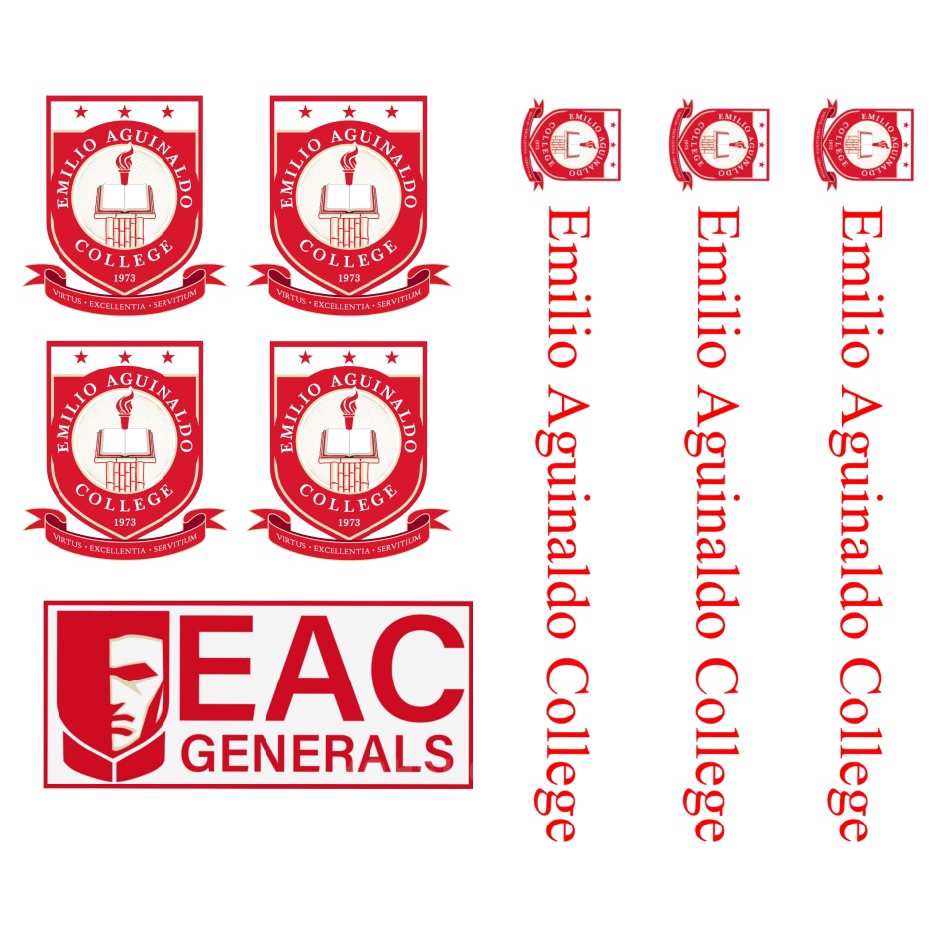 Emilio Aguinaldo College 8 Pieces Car Sticker Package, EAC Generals ...