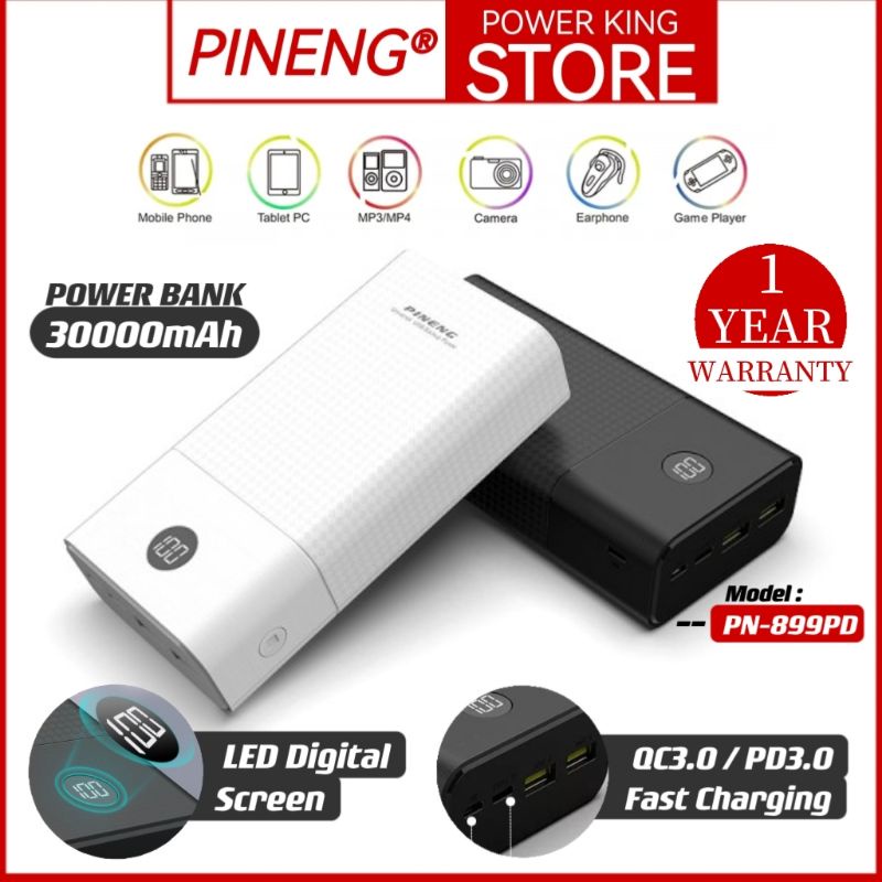 Pineng PowerBank 30000mAh Super Fast Charge Power Bank Li-ion Polymer ...