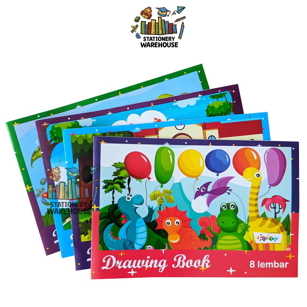 Drawing Book/A4 Forte Cartoon Motif 8 Sheets | Shopee Malaysia