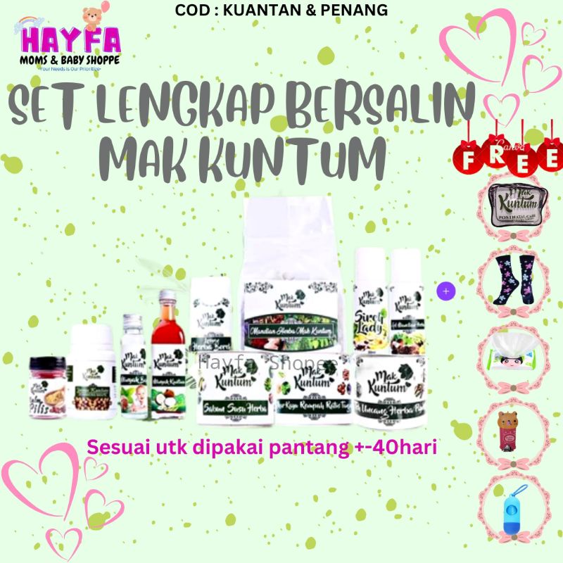 MAK KUNTUM Set Berpantang ibu Bersalin | Set Berpantang | Set Bersalin ...