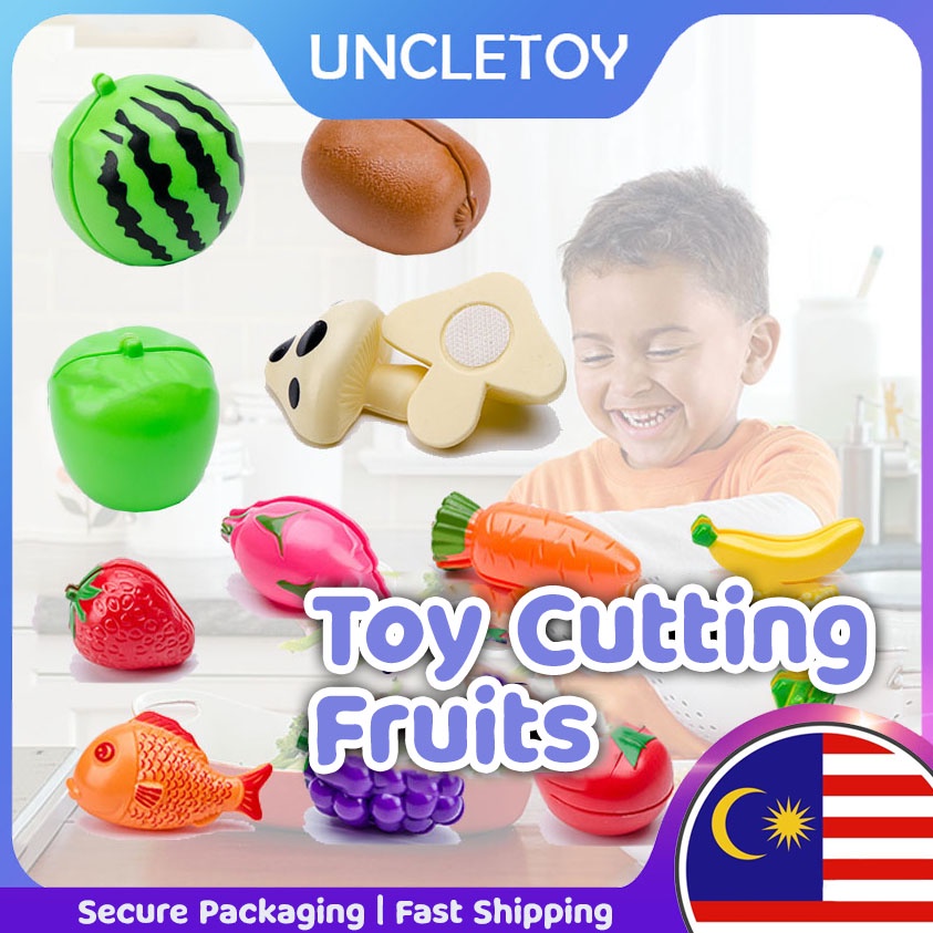 Kids Fruit Cutting Toys Educational Toys Kitchen Mainan Buah Buahan ...