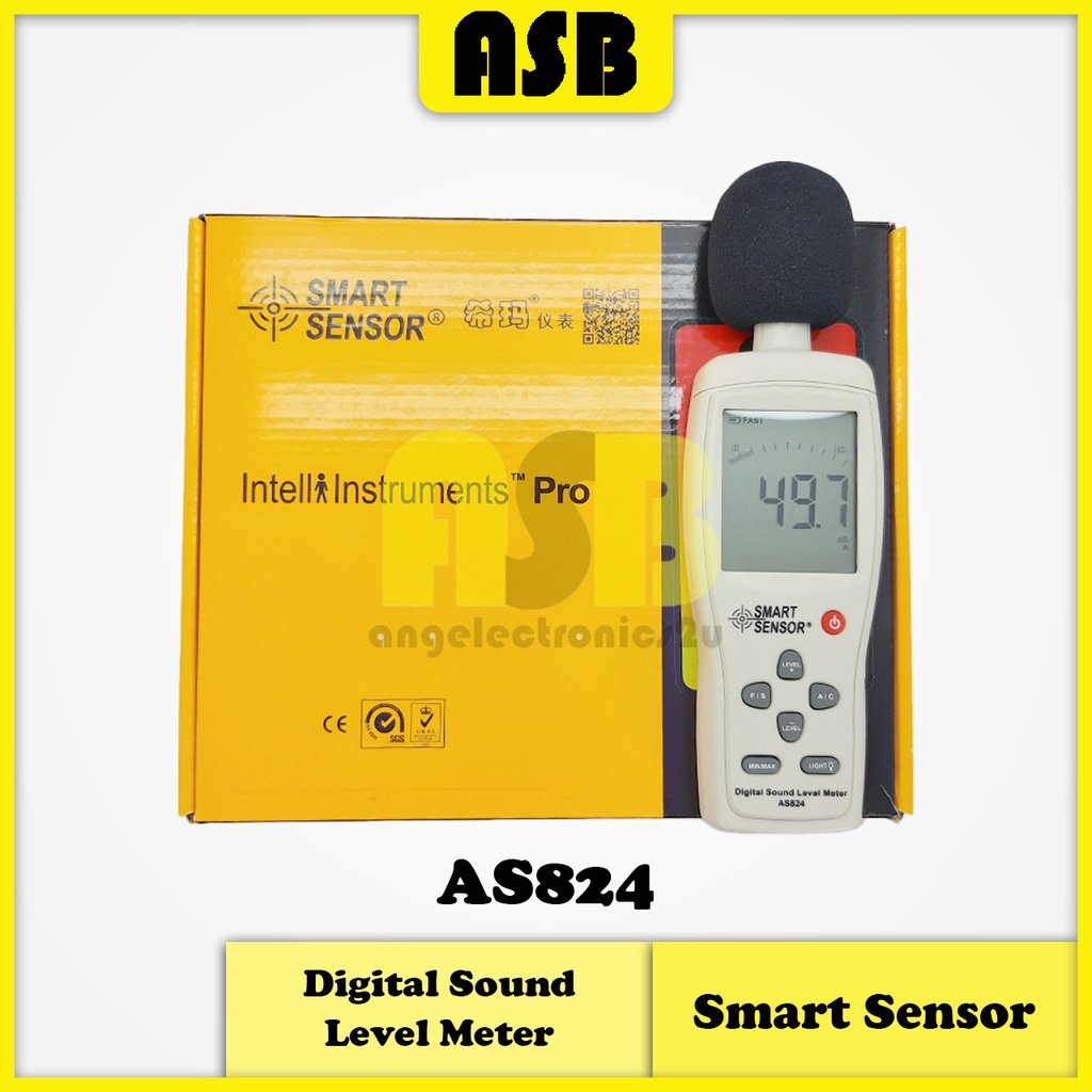 (1pc) Smart Sensor AS824 DB Sound Level Meter (30-130DB) (362011010 ...