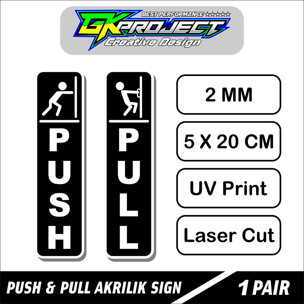 Acrylic Push Pull Sign Cool Push Pull Door (GK) | Shopee Malaysia