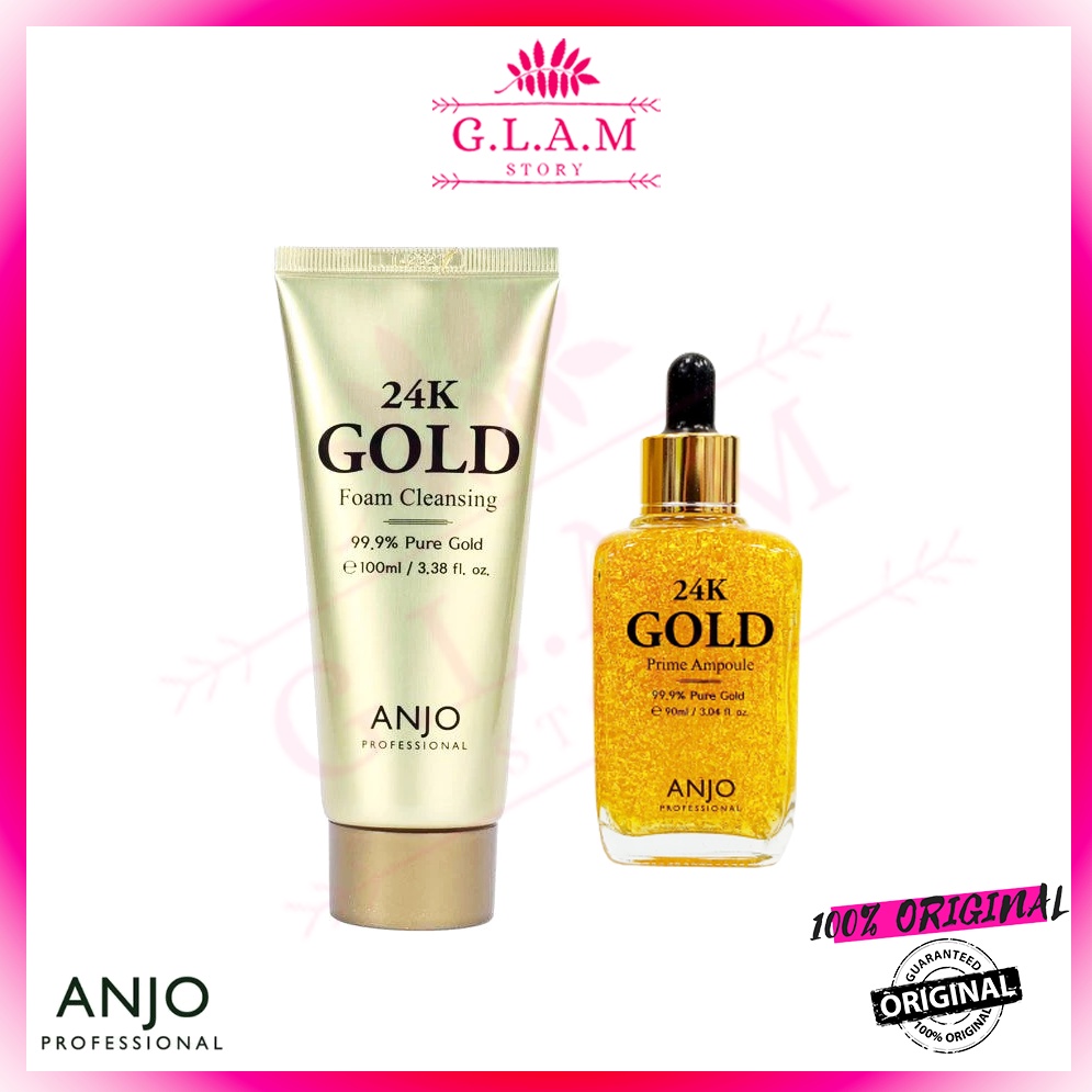 ANJO Professional 24k Gold Prime Ampoule 90ml / Foam Cleansing 100ml ...