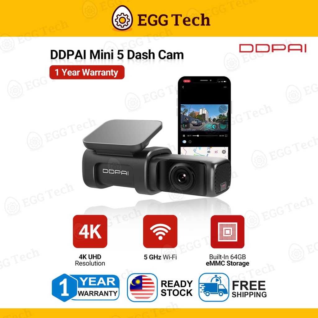 DDPAI Mini 5 Dash Cam 4K 2160P HD DVR Car Camera Android Wifi Auto ...