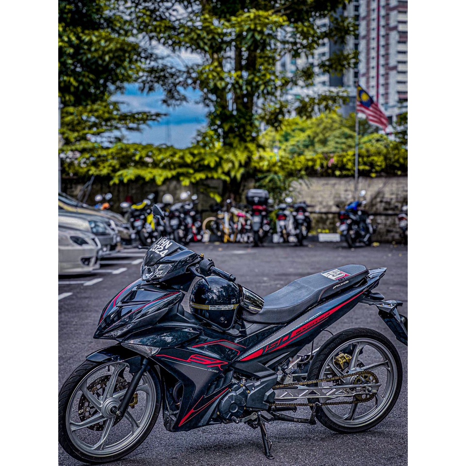 COVER SET Y15ZR V1 V2 MATELIC BLACK - RC MERAH COVERSET PREMIUM EDITION ...